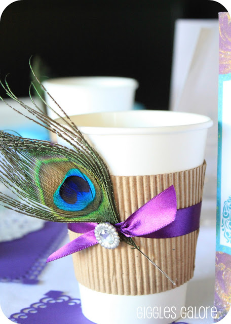 Fancy Peacock Cups - Giggles Galore