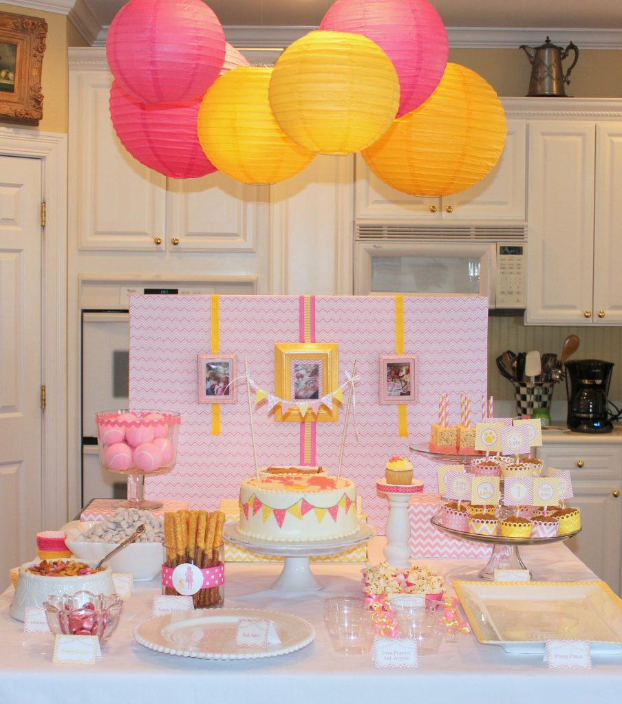 Pink and Yellow Puppy Party - Giggles Galore
