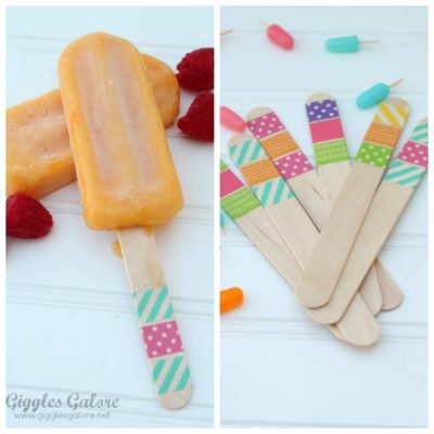 Washi Tape Popsicle Sticks - Giggles Galore