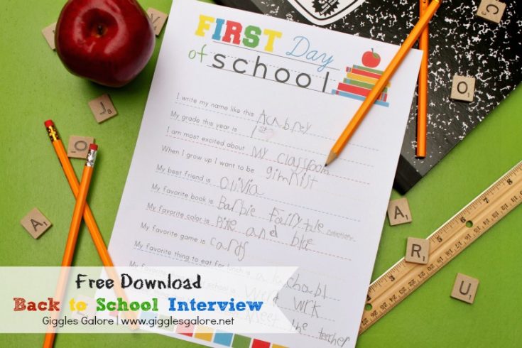 Back to School Interview