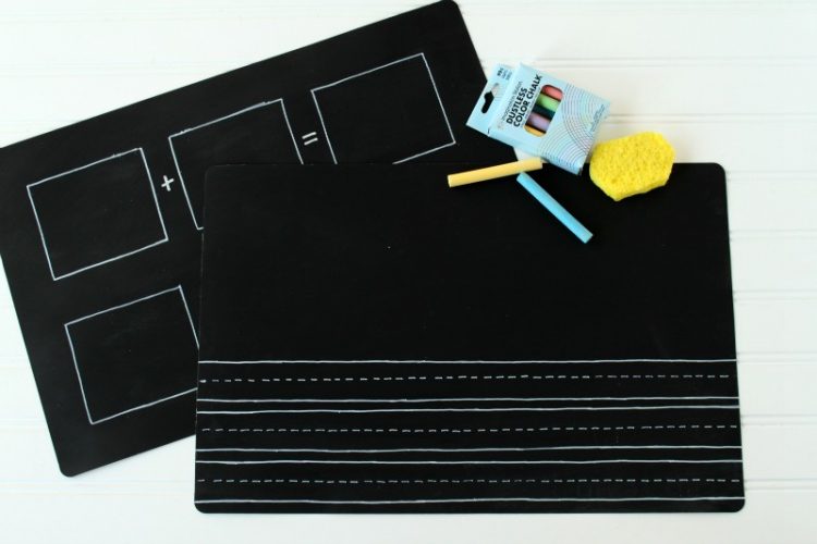DIY Chalkboard Placemats & Back to School Blog Hop with 10 Chalkboard ...