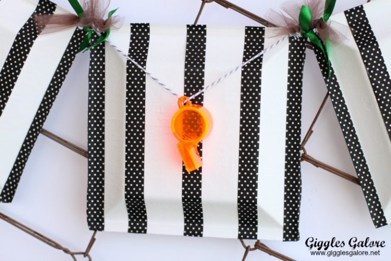 Game Day Referee Banner + 10 Football Crafts and Recipes - Giggles Galore