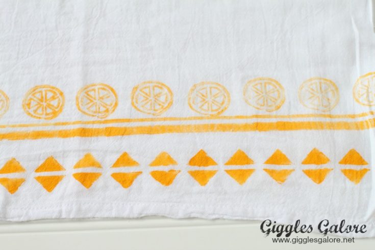 DIY Hand Painted Tea Towels - Giggles Galore