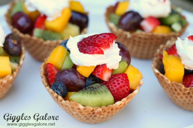 Ice Cream Cone Fruit Cup (Waffle Cone, Fresh Fruit)