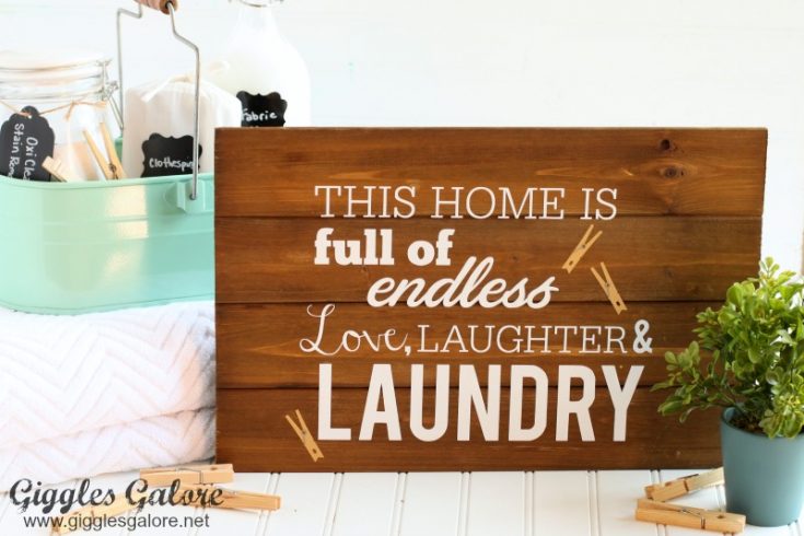 DIY Laundry Room Sign + 5 Tips to Make Laundry Day Easier - Giggles Galore