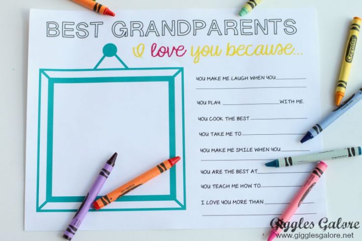Grandparents' Day Interview Free Printable - Giggles Galore