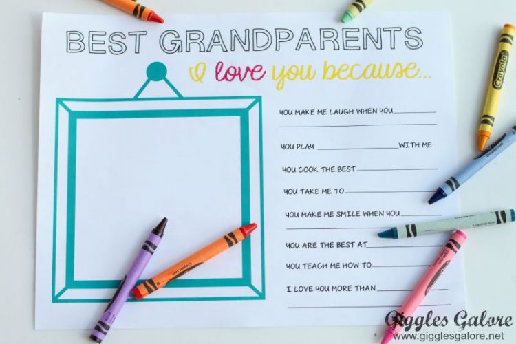 Grandparents' Day Interview Free Printable - Giggles Galore