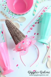 DIY Melting Ice Cream Cone Headband / Hat
