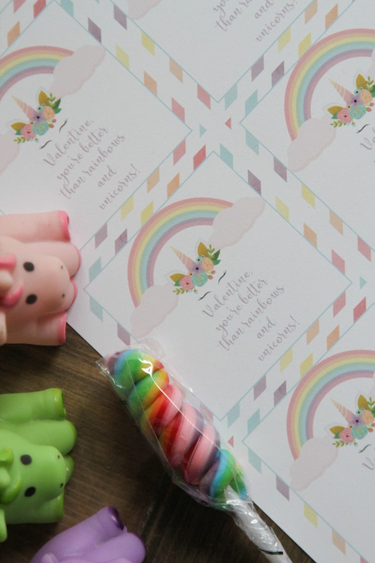 Unicorn Valentine's Day Printables - Giggles Galore