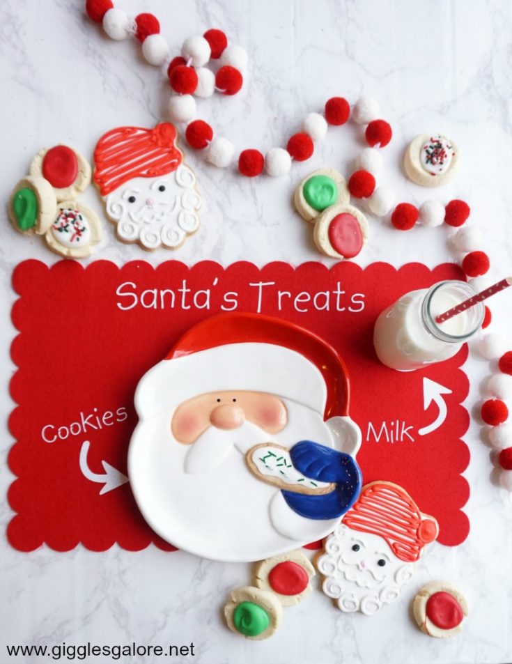DIY Santa's Cookies & Milk Placemat with Cricut - Giggles Galore