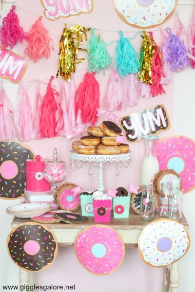 Cute and Simple Donut Themed Party - Giggles Galore
