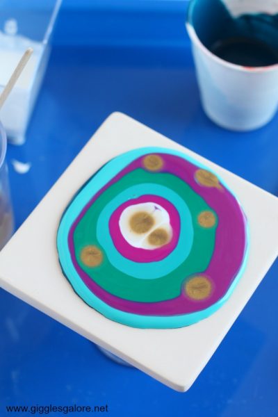 DIY Acrylic Pour Ceramic Coasters