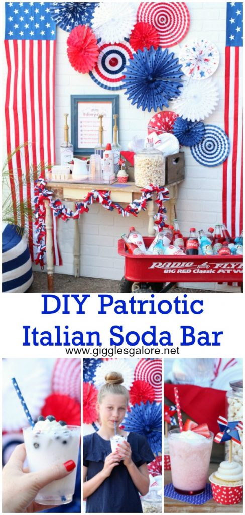 DIY Patriotic Italian Soda Bar