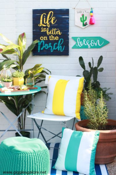 DIY Summer Porch Sign - Giggles Galore