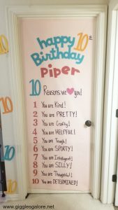 10th Birthday Tradition and Surprise Birthday Sign - Giggles Galore