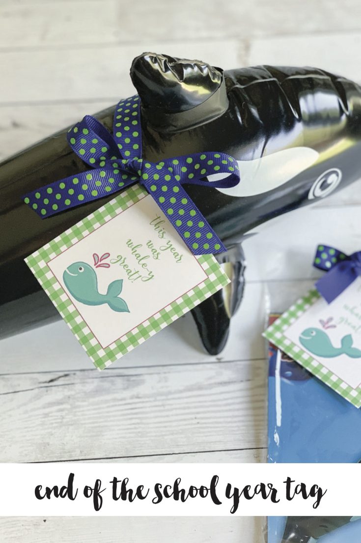Whale-y Great End of Year Free Printable Tags - Giggles Galore