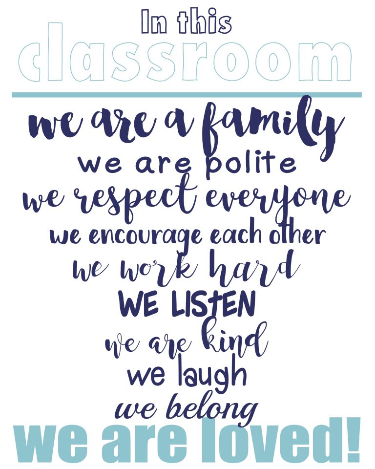 Printable Classroom Rules Sign - Giggles Galore