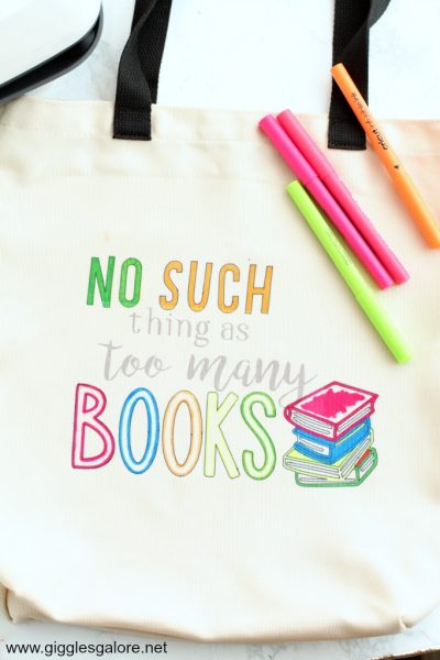 Back to School Book Bag with Cricut Infusible Ink - Giggles Galore