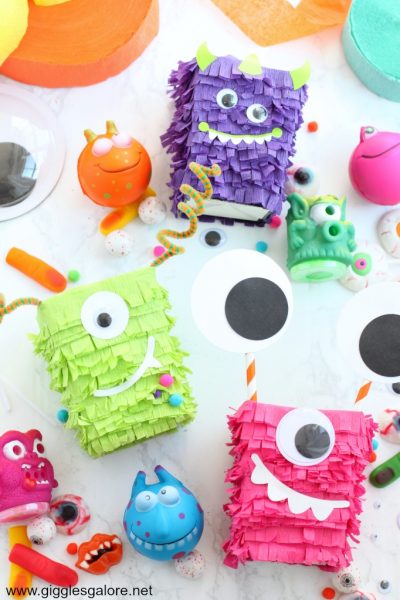 DIY Halloween Monster Favor Boxes - Giggles Galore