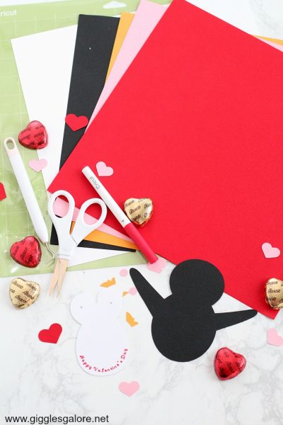 DIY Cricut Made Penguin Valentine Card - Giggles Galore
