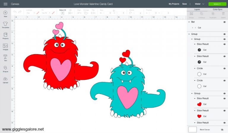 DIY Cricut Monster Valentine Candy Cards - Giggles Galore
