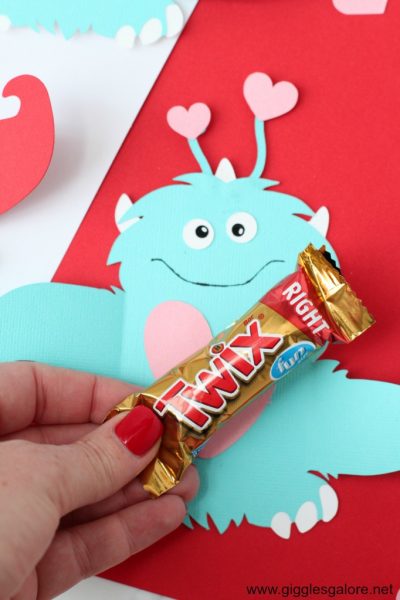 DIY Cricut Monster Valentine Candy Cards - Giggles Galore