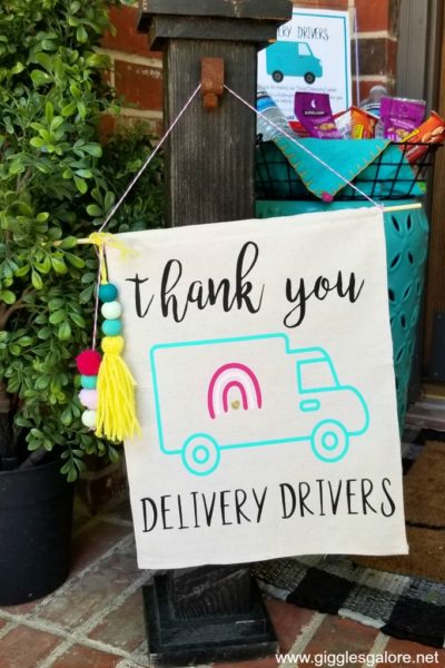 DIY Thank You Sign for Delivery Drivers - Giggles Galore
