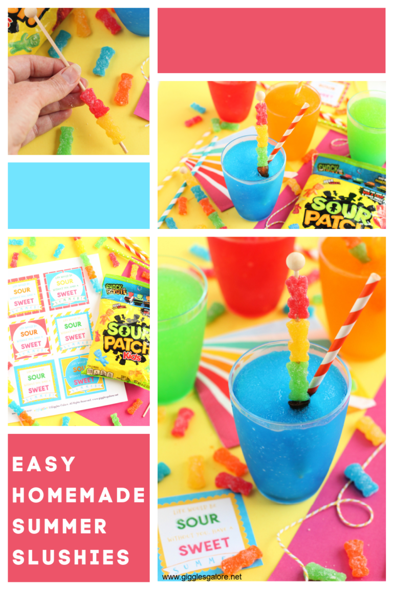 Easy Homemade Summer Slushies + Free Printable Tags - Giggles Galore