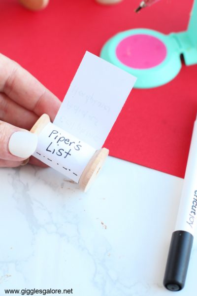 DIY Scroll Christmas Wish List Ornament - Giggles Galore