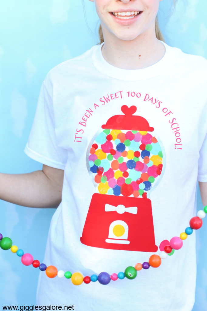 100 Sweet Days of School Bubblegum Shirt - Giggles Galore