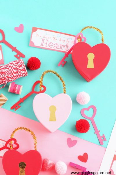 DIY Key to My Heart Valentine Treat Box - Giggles Galore