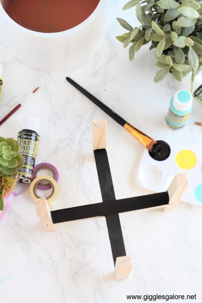 DIY Modern Color Block Flower Pot - Giggles Galore