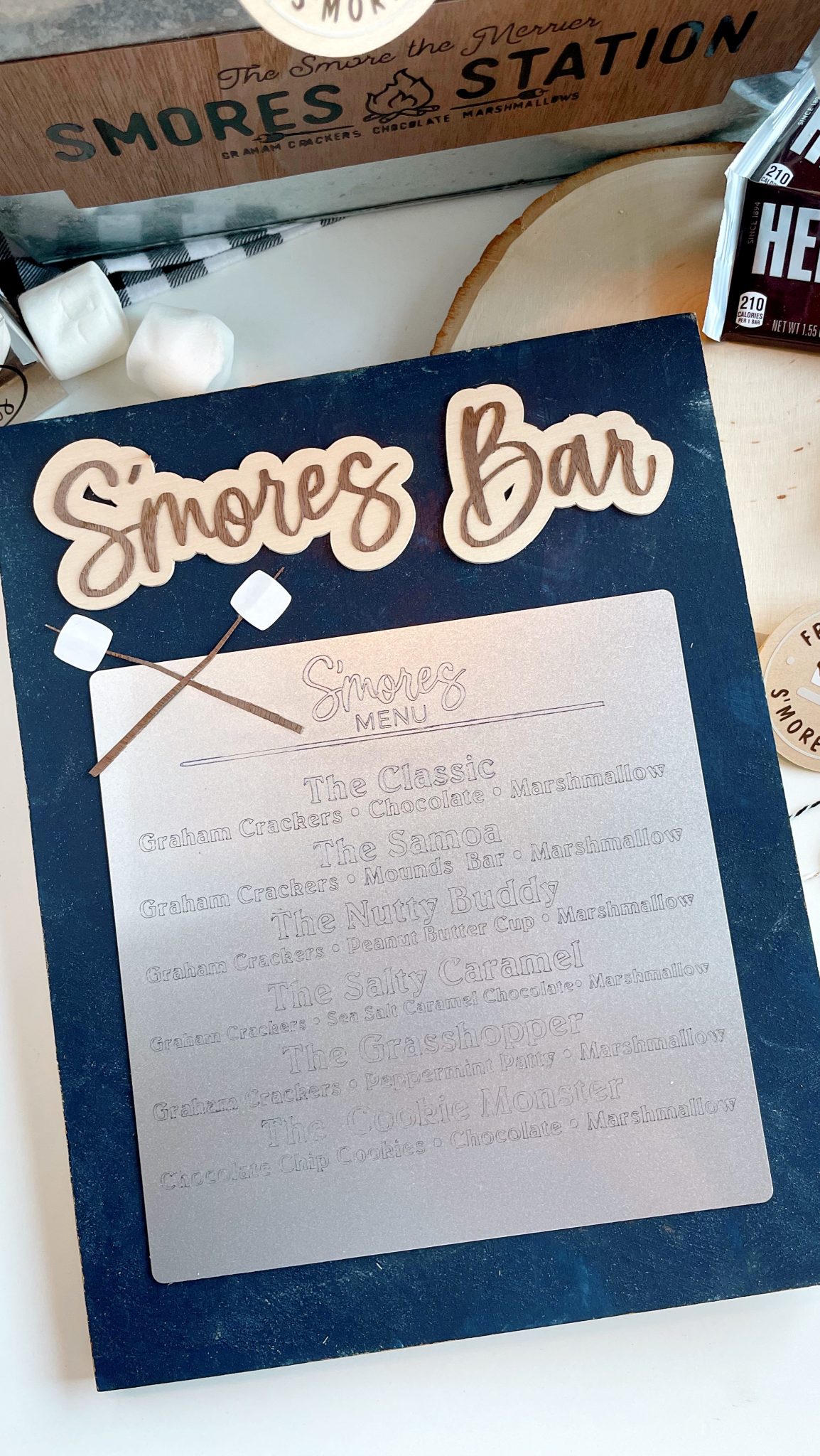 Make a S'mores Bar Station with Cricut - Giggles Galore