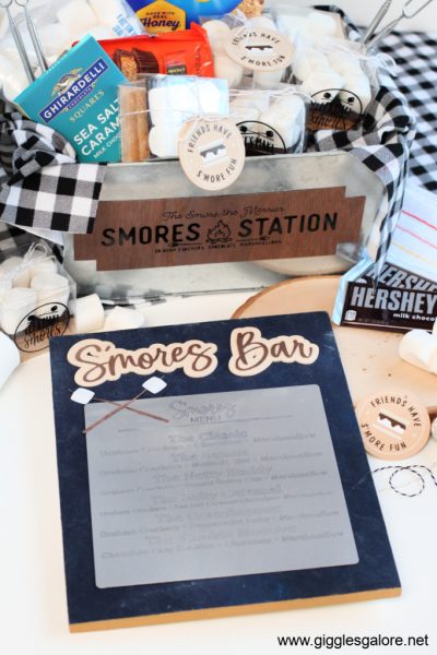 Make a S'mores Bar Station with Cricut - Giggles Galore