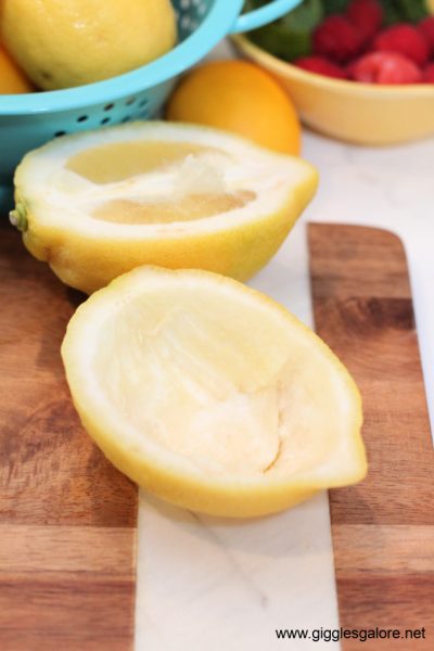 Easy Lemon Mousse Dessert in Lemon Shell - Giggles Galore