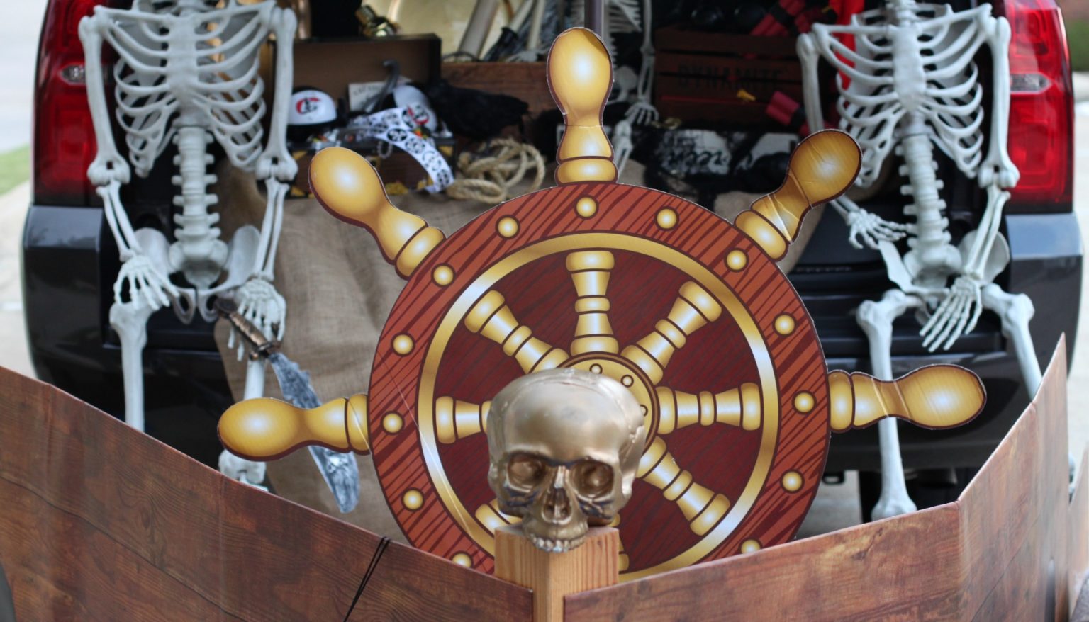 Pirate Ship Trunk or Treat Idea - Giggles Galore