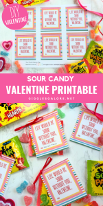 Sour Candy Themed Valentines with Printable Tags - Giggles Galore